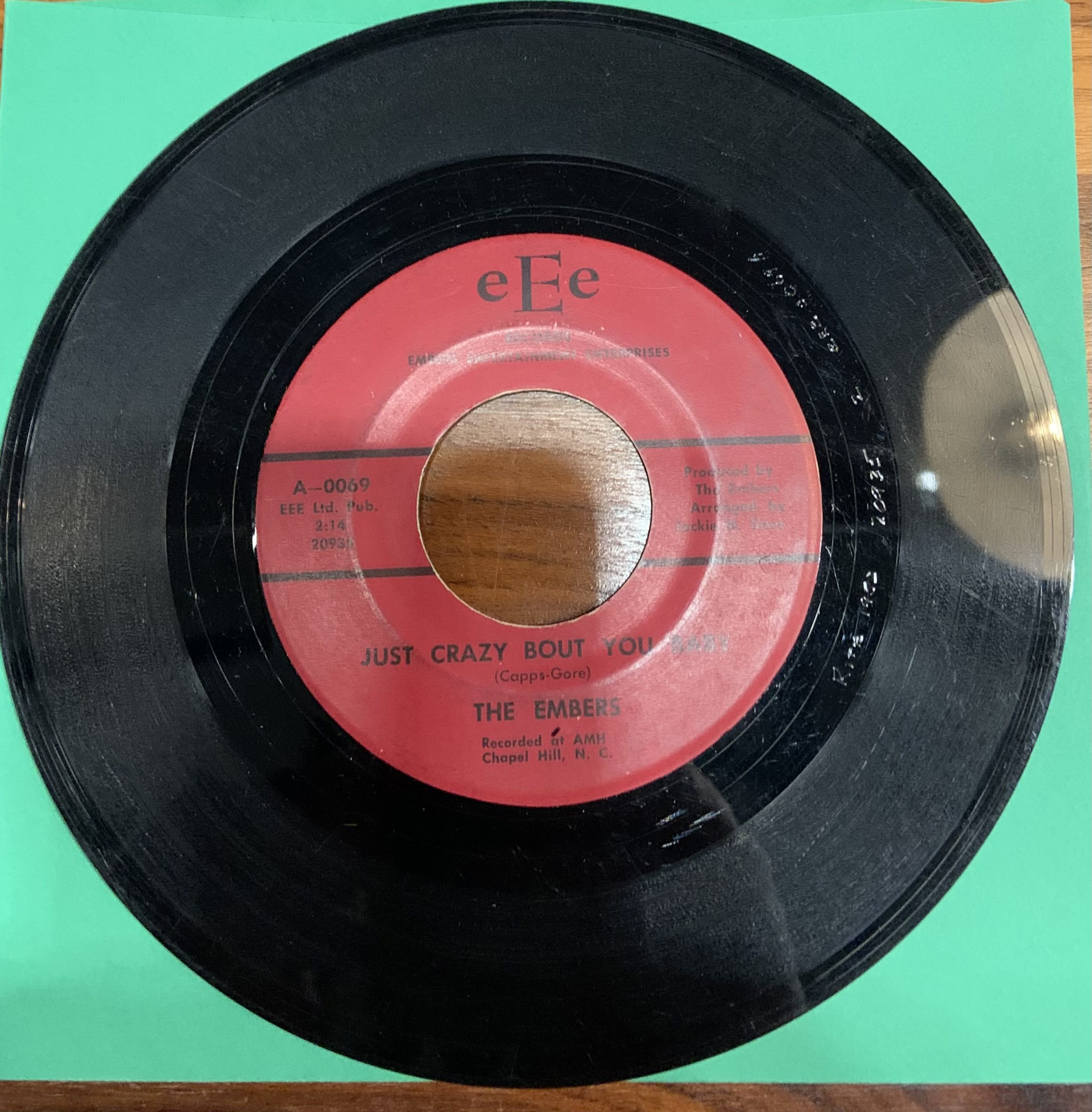 Embers ~ Just Crazy Bout You Baby ~ EEE - Soulbase Records